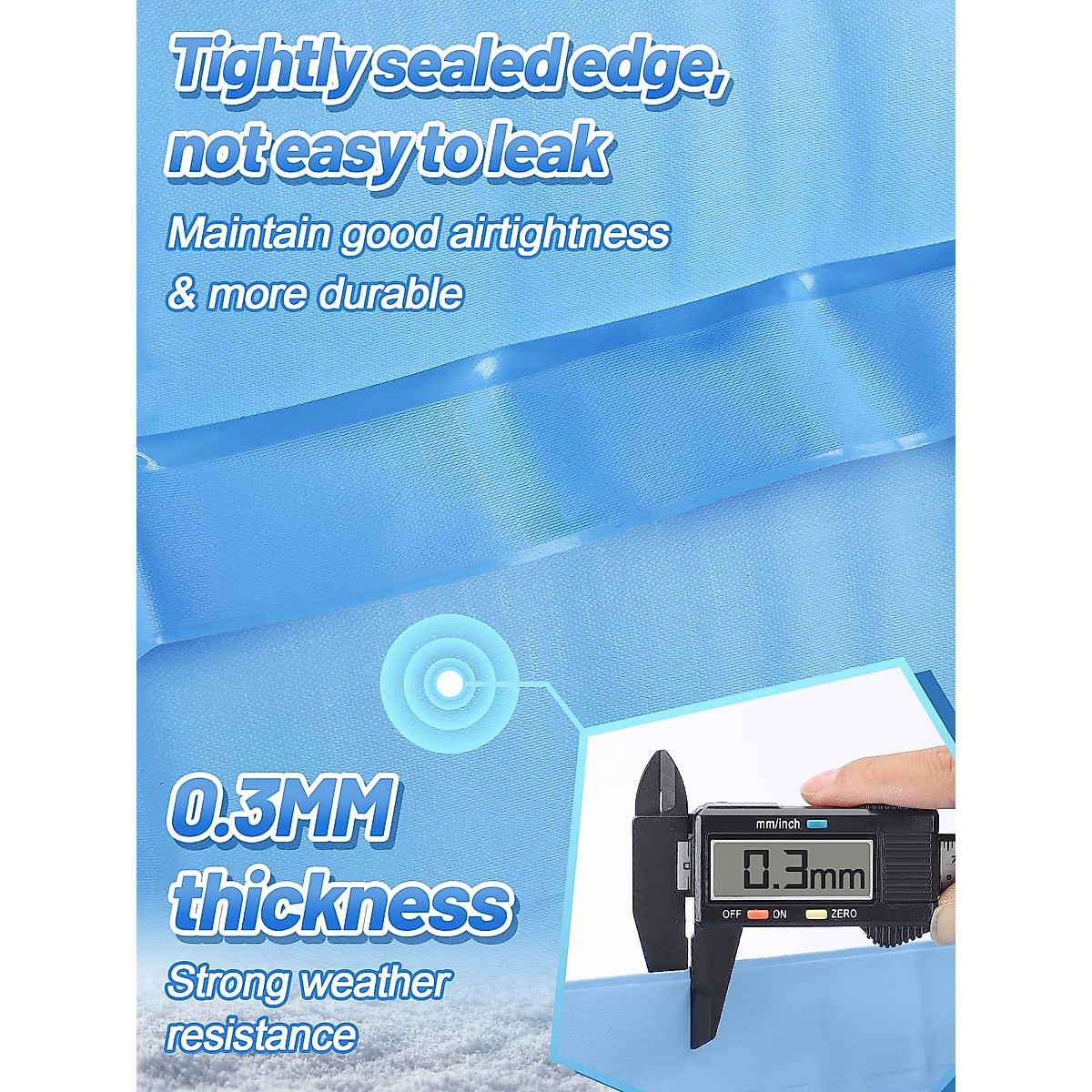 84" x 36" Patio Furniture Cover Airbag - No Leakage, with Rope to Fix, Reusable Weather Resistant Picnic Table Airbag Patio Table Cover Support for Outdoor Patio Furniture, Rectangular