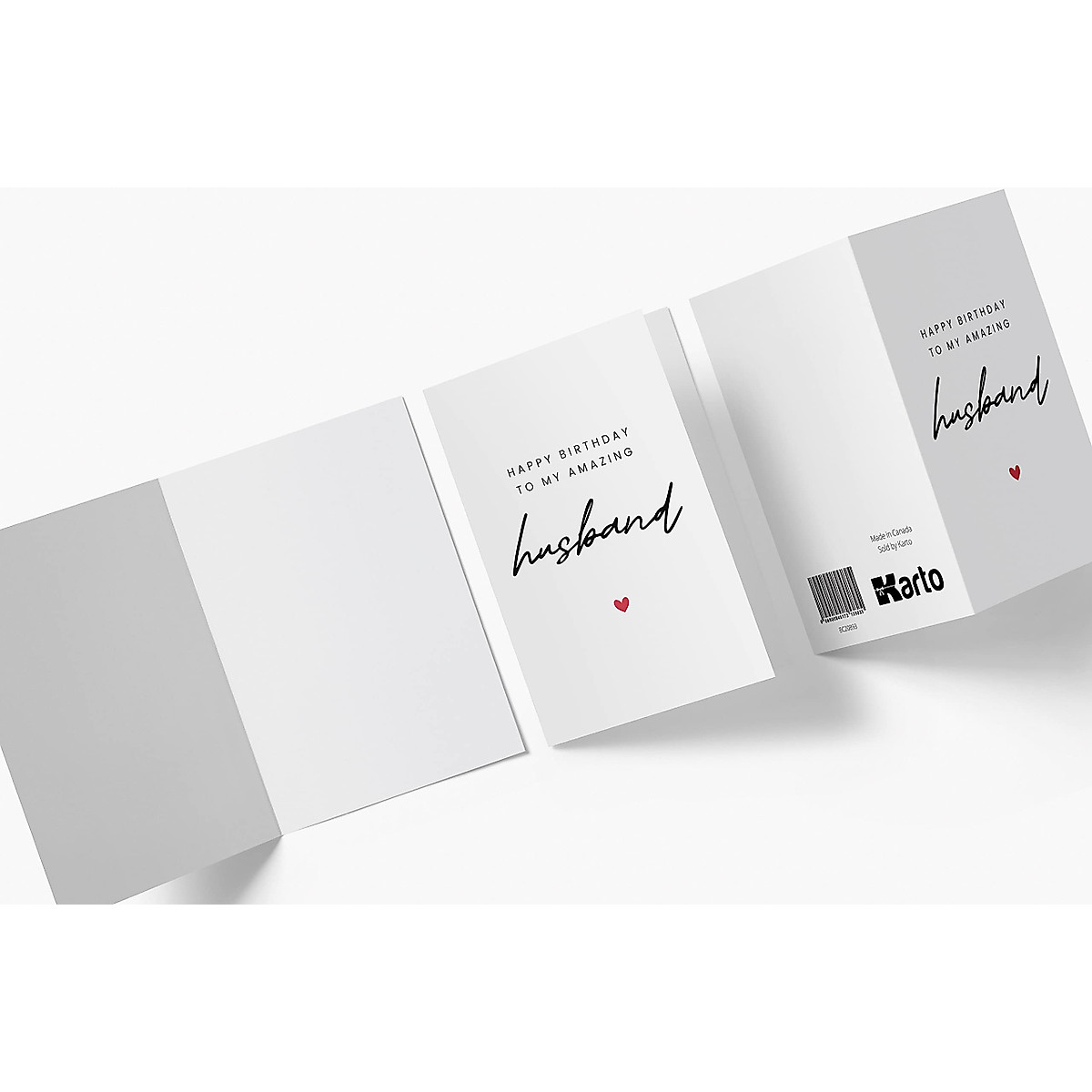 Karto Sweet Birthday Card For Husband, Happy Birthday Card For Him, Single Large 5.5 x 8.5 Greeting Card, Birthday Cards For Husband Simple Husband