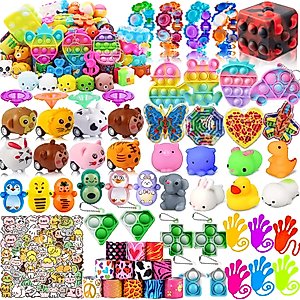 116 Pcs Party Favors for Kids 4-8-12,Pop Fidget Toys for Boys Grils, Treasure Box Toys for Classroom Prizes,Pinata Filler,Goodie Bag Stuffers,Treasure Chest Carnival Prizes,Easter Basket Stuffers