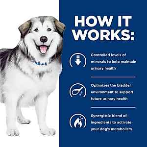 Hill's Prescription Diet c/d Multicare Urinary + Metabolic Weight Chicken Flavor Dry Dog Food, Veterinary Diet, 8.5 lb. Bag(Pack of 1)