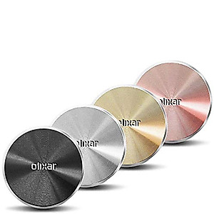 Olixar Phone Magnet Sticker, Phone Case Magnet - Put in Phone Case and Use with Car Phone Holder - Thin Magnets Stickers Mount Magnetic Plate - Black, Silver, Rose Gold & Gold - Universal - 4 Pack