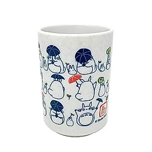 Benelic My Neighbor Totoro Dondoko Dance Large Japanese Teacup - Official Studio Ghibli Merchandise,12 ounces