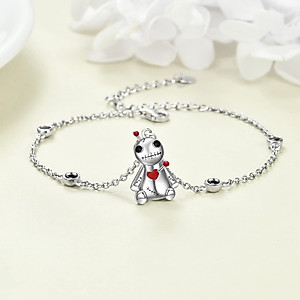 YFN Voodoo Bracelet Sterling Silver Witch Voodoo Bracelet Witch Gothic Jewelry Gifts for Women