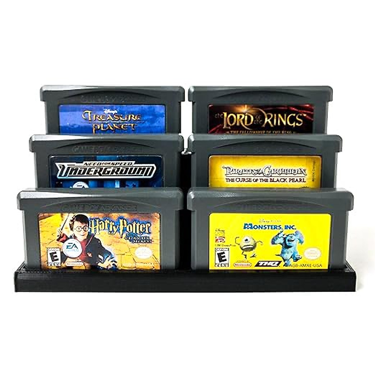 Stepped 6 Game Gameboy Cartridge Display