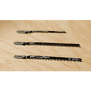 BOSCH T144D 5-Piece 4 In.6 TPI Speed for Wood T-Shank Jig Saw Blades