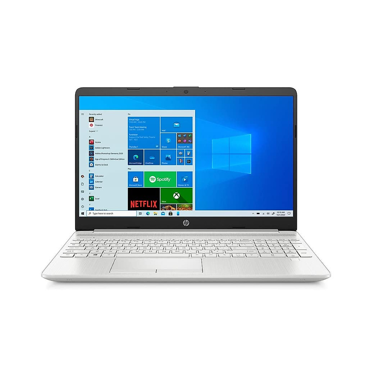 HP 15-GW 15.6'' FHD Laptop AMD Ryzen 5 3500U 2.1GHz 8GB RAM 256GB SSD WiFi BT Windows 10 Home, Silver (Renewed)