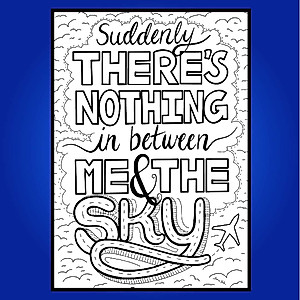 Coloring Broadway - Come from Away Inspired Coloring Pages (Set of 4) “Me & The Sky” Collection, Broadway Musical Merchandise, Ideal Gift for a Broadway Theater Lover