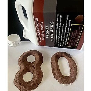 Aluminum Oxide - 10 LBS - Medium to Fine Sand Blasting Abrasive Media for Blasting Cabinet or Blasting Guns. #80 GRIT