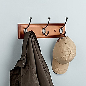 Franklin Brass FBPLLT3-512-R 16" Rail with 3 Pilltop Hooks in Warm Chestnut & Soft Iron