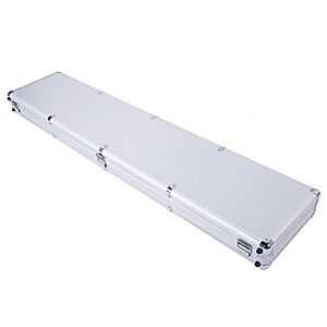 USAStock Shotgun Case 135x28x10cm Aluminum New Framed Locking Gun Pistol Handgun Lock Box Hard Storage Carry Case Silver