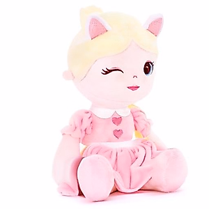 Lazada Baby Doll Soft Plush Girl Toys Kitty Girls with Braids Pink 16"