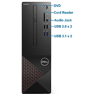 Dell Vostro 3681 Small Form Factor Desktop - Intel Core i3-10100 Upto 4.3 GHz, 16GB RAM, 256GB M.2 NVMe SSD, Intel UHD Graphics 630 4K Support, HDMI, VGA, Wi-Fi, Bluetooth - Windows 10 Pro (Renewed)