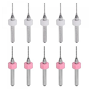 uxcell Micro PCB Drill Bit Set 0.7mm 0.8mm, 1/8" 3.175mm Shank Tungsten Carbide CNC Engraving Print Circuit Board Drill Bits Rotary Tool 20pcs