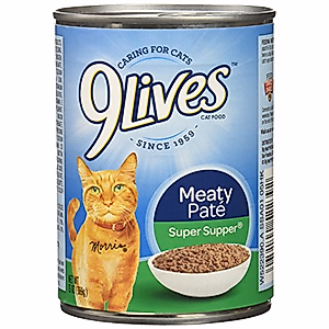 9Lives Meaty Paté Super Supper Wet Cat Food, 13 Ounce (Pack of 12)