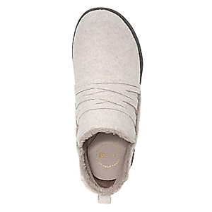 BZees Women's Glide Slip-On Ankle Boot Sneaker, Eggnog Flannel, 9.5