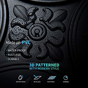 Art3d Drop Ceiling Tiles 2x2, Glue-up Ceiling Panel, Fancy Classic Style in Black