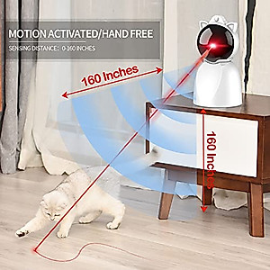 PetDroid Motion Activated Cat Laser Toys Automatic for Indoor Cats,Interactive Cat Toys for Kitten/Dogs,Rechargeable Large Capacity Battery,Adjustable Speed and Circling Ranges