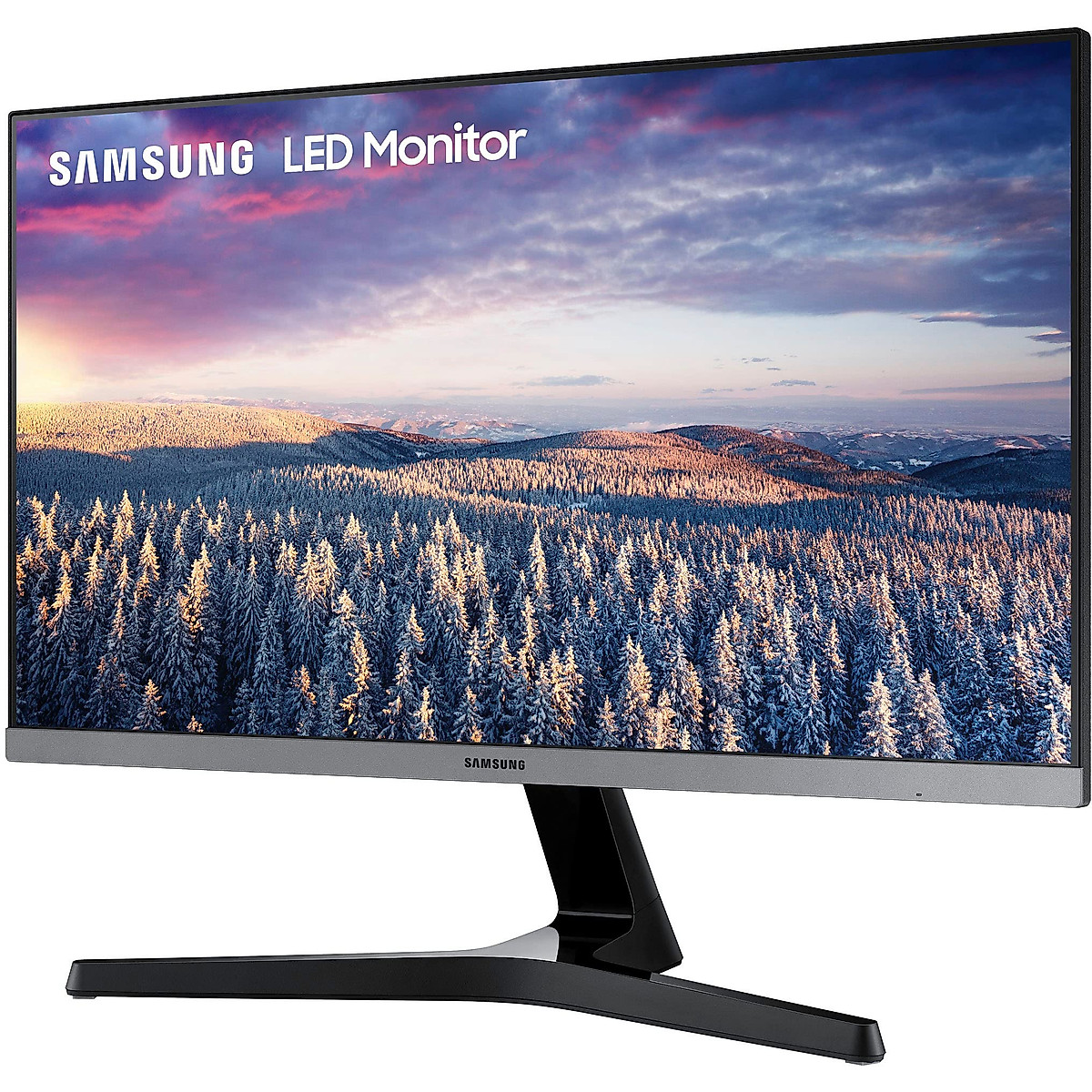 Samsung - 24" LED FHD AMD FreeSync Monitor with Bezel-Less Design (HDMI, D-sub) - Black