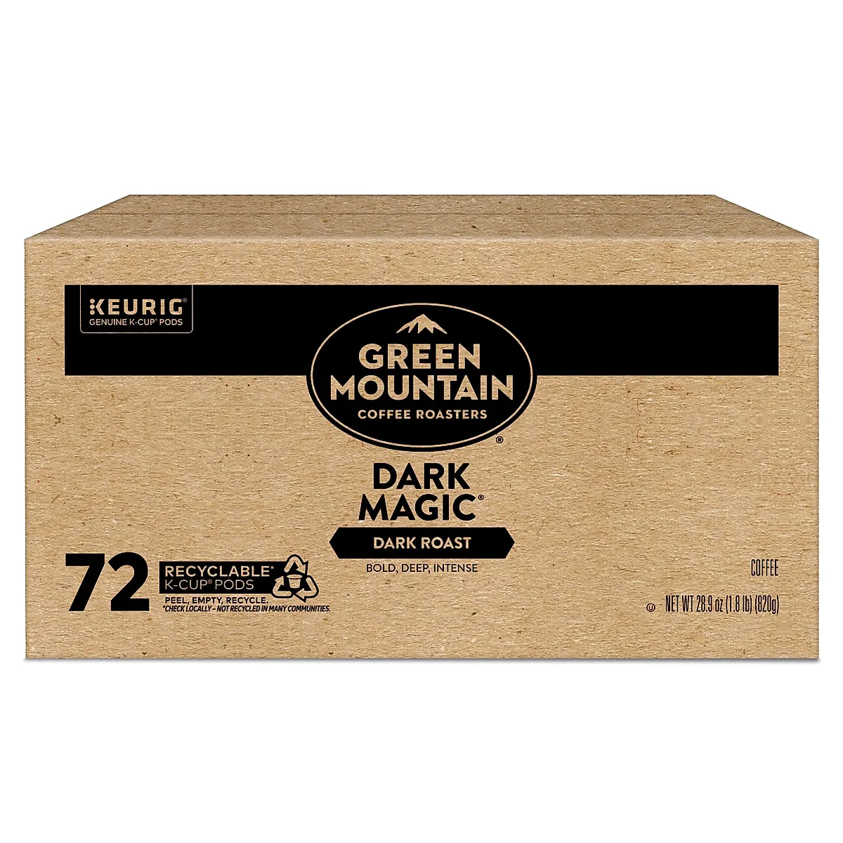 Green Mountain Coffee Roasters Dark Magic, Single-Serve Keurig K-Cup Pods, Dark Roast Coffee Pods, 12 Count (Pack of 6)