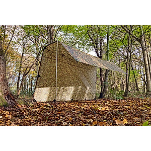 DD Hammocks - DD Tarp 3.5 x 3.5 - MC (11.5ft x 11.5ft) - 100% Waterproof Lightweight & Multifunctional Large Camo Rainfly Tarp Tent Shelter for Camping Bushcraft & Hiking Adventure