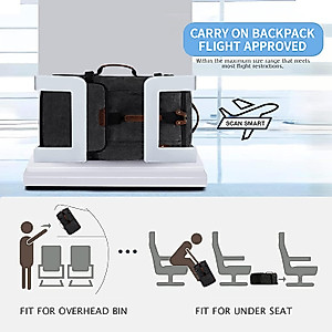 G-FAVOR 40L Travel Backpack, Vintage Canvas Rucksack Convertible Duffel Bag Carry On Backpack Fit for 17.3 Inch Laptop Bag