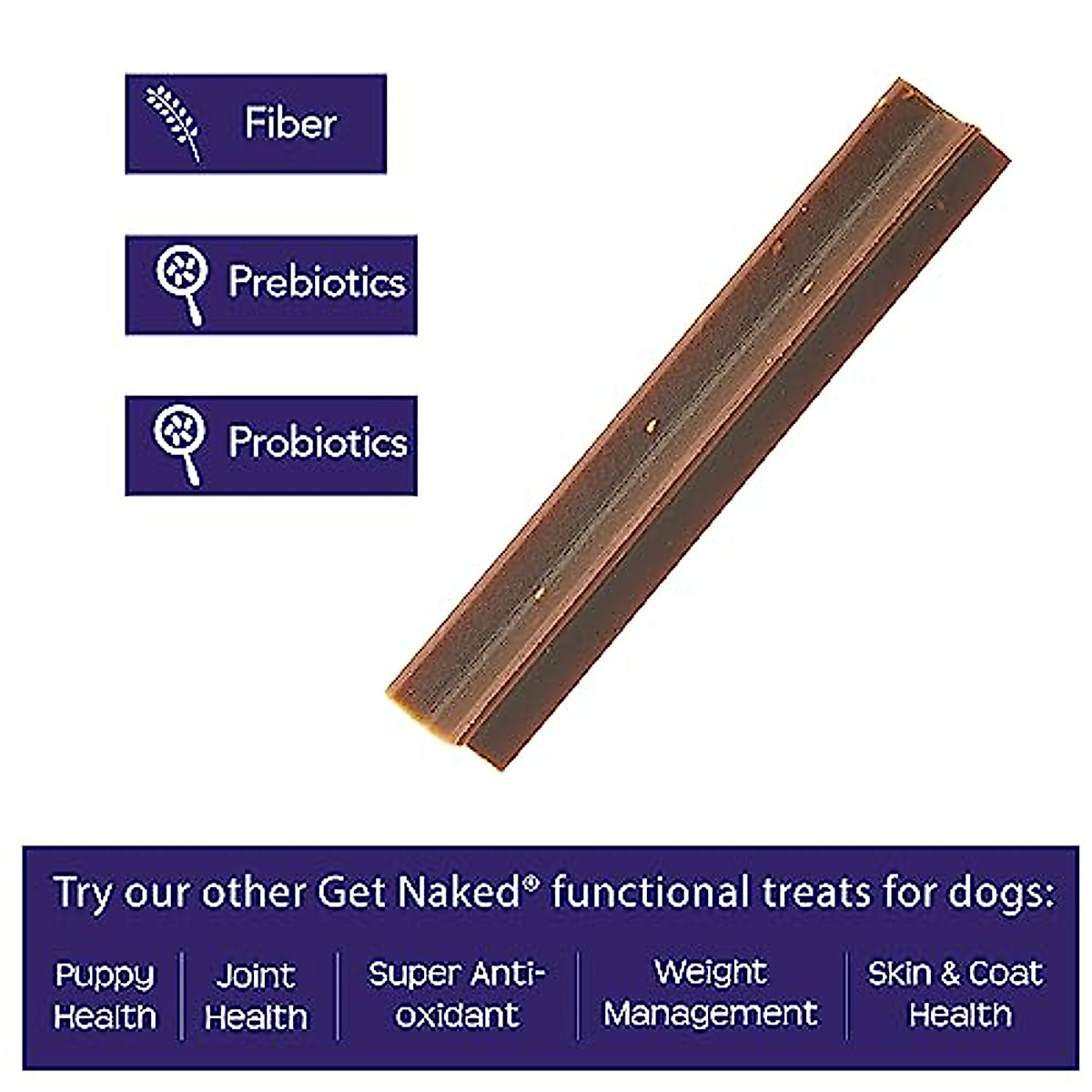 Get Naked Grain Free 1 Pouch 6.2 Oz Digestive Health Dental Chew Sticks, Small