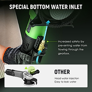 Antstone Wet Polisher 800W 6 Variable Speed 4'' Electric Granite Polisher Grinder Buffer with 7 Diamond Polishing Pads Wet Stone Polisher Concrete Polisher for Granite Marble Concrete Stone Tile