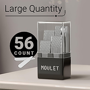 Moulet 56 Collar Stays for Men's Dress Shirts - Premium, 4 Sizes - Metal Collar Stays (Stainless Steel)