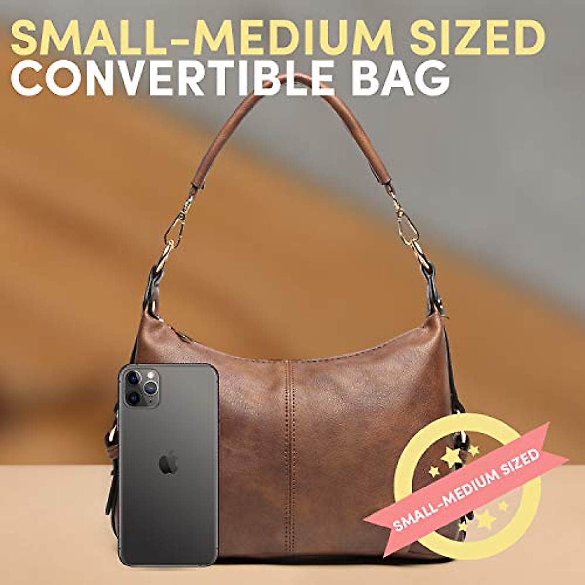 Katloo Small Hobo Handbag for Women Top Handle Crossbody Bag Ladies PU Leather Shoulder Purse Nail Clipper