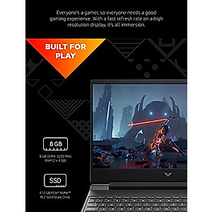 HP Victus 15-fa0025nr 15.6" FHD Gaming Laptop, Intel Core i5-12500H 2.5GHz 8GB RAM, 512GB SSD, NVIDIA GeForce RTX 3050, Windows 11 Home(Renewed)