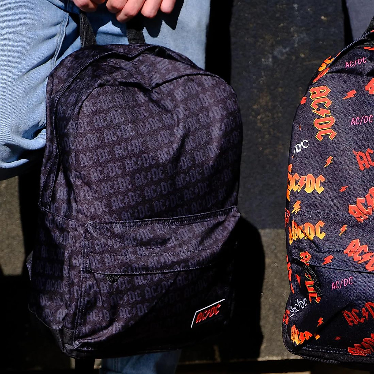 AC/DC Backpack, Black, Height 45cm, Width 30cm, Depth 15cm