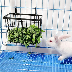 Rabbit hay Feeder Sangle Sopffy 2PCS, Guinea Pig hay Feeder with Metal Frame for Guinea Pig Chinchilla Bunny, hay Feeder Rabbit, Chinchilla cage Accessories