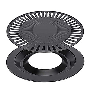 Eboxer Korean Style BBQ Grill Pan Non stick Barbecue Plate for Indoor Outdoor Grilling, Bakeware for Home Camping