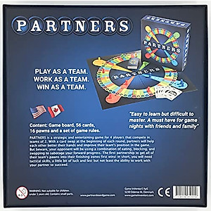PARTNERS Board Game | 1st USA Edition | A 4 Player Strategy Board Game Played in Teams of 2 | Perfect for Game Night with Family, Friends, Adults, Teens, All Ages
