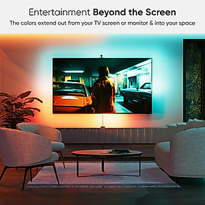 Nanoleaf 4D - TV Sync Camera and Smart Addressable Gradient Lightstrip Kit, Immersive TV LED Backlights, Bias Lighting for Home Theatre & Console Gaming (Up to 65" TVs and Monitors)