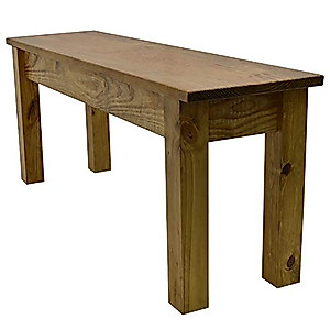 Golden Oak Farmhouse Bench