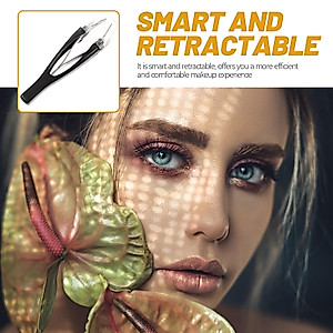 Lurrose Automatic Elastic Eyebrow Tweezer Retractable Tweezer for Eyebrow Removal (Color Random)