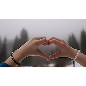 JoycuFF Crown Couples Bracelets Matching Long Distance Relationship Gifts For Boyfriend Bf Gf Men Women Lovers Friends Him Or Her Gifts For Anniversary Birthday Christmas Valentines Day Men Bracelet