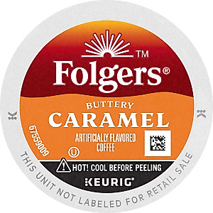 Folgers Caramel Drizzle Flavored Coffee, 72 Keurig K-Cup Pods…