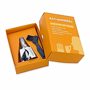 Arcanthite Manual Nose & Ear Hair Trimmer (No Batteries Required) - Perfect Manual Stainless Steel Nose Hair Remover for Men & Women AT-007-D