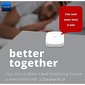 YoLink Water Leak Sensor 2,1/4 Mile World's Longest Range Smart Home Water Leak Sensor,Water Leak Detector with Built-in Siren Up to 105dB,Works with Alexa and IFTTT-YoLink Hub Required,YS7904-UC