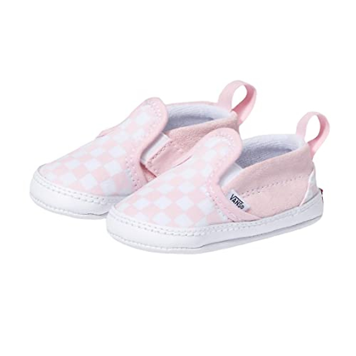Vans, Infant Slip-On V Crib Shoes (2, Pink/True White)