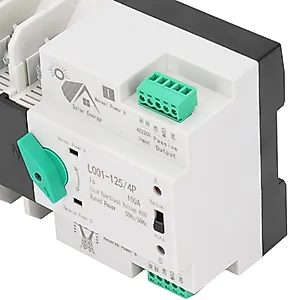 Dual Power Automatic Transfer Switch AC 400V 4P 100A ATS PC Automatic Changeover Toggle Switch for Municipal Electricity, UPS, Inverter, Solar