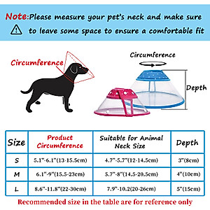 Pet Cone Recovery Dog Cone Adjustable Dog Collar Clear Padded Collar with Breathable Soft Edge, Plastic Puppy Cone Protect The Neck Surgery Recovery, Designed for Cats and Puppies (Small, Blue)