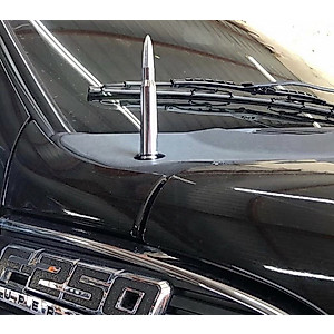 Bullet Antenna Car Truck Accessories for Ford F150 F250 F350 Super Duty Raptor Bronco Trucks Dodge RAM 1500 2500 3500 (Fits All Truck Model Years) Made with 6061 Billet Aluminum Construction
