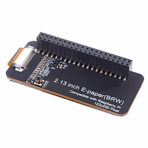 GeeekPi 2.13 inch E-Ink Display HAT, 250x122 Pixel E-Paper Screen for Raspberry Pi 4B/3B+/3B/2B/Zero/Zero W/Zero WH, Electronic Paper Module with Partial Refresh