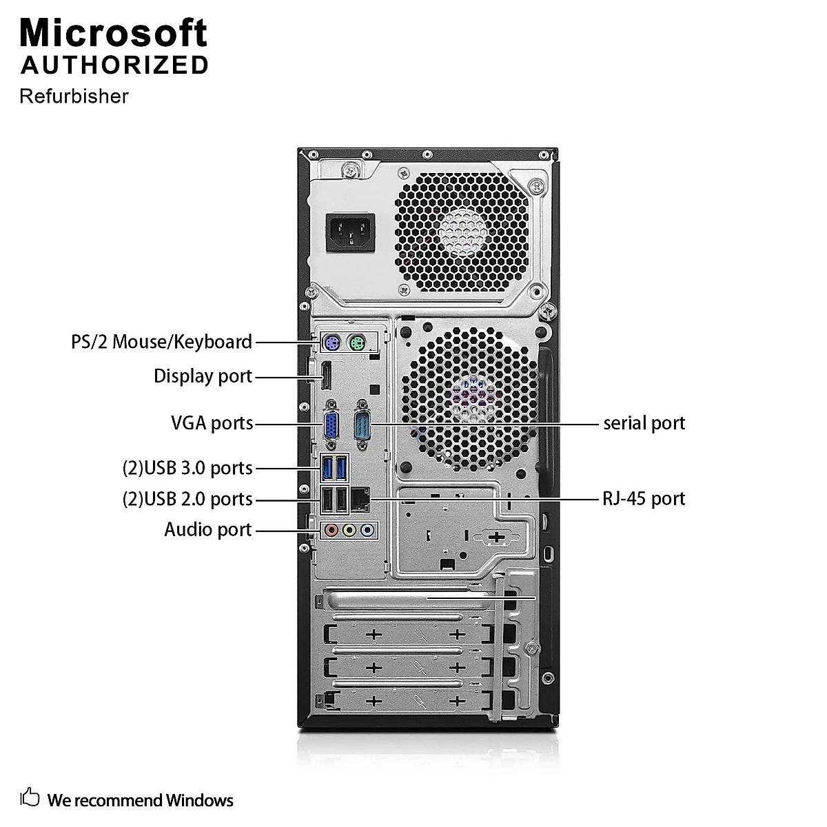 Lenovo ThinkCentre Tower Desktop PC Computer Workstation, Intel Quad Core i5-6400 up to 3.3GHz, 16G DDR4, 512G SSD, DVD, USB 3.0, VGA, DP, Mouse, Keyboard, Windows 10 Pro 64 Bit (Renewed)