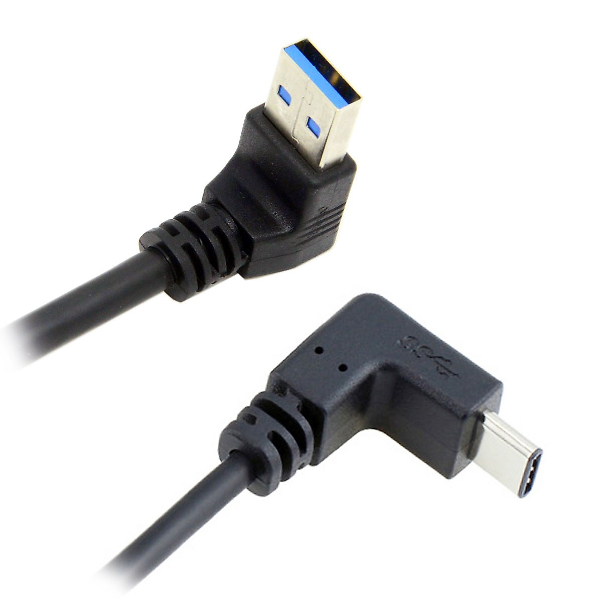 cablecc USB 3.1 USB-C Up Down Angled to 90 Degree Down Angled A Male Data Cable for Tablet Phone