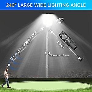 Juvihuxy 3000W Solar Street Light Outdoor,250000LM Solar Street Light Parking Lot Lights Commercial Dusk to Dawn,IP67 Waterproof Solar Security Flood Lights with Motion Sensor for Backyard, Path