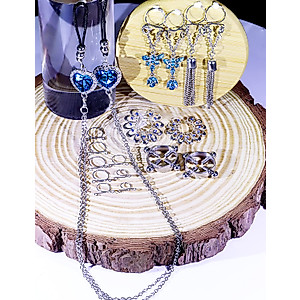 Ocptiy Fake Clamps Piercing Jewelry for Women Men Butterfly Fake belly Chain Cute Stainless Surgical Steel Faux Silver Bar Non-Piercing Clip On Dangle Body Piercing Jewelry for Women